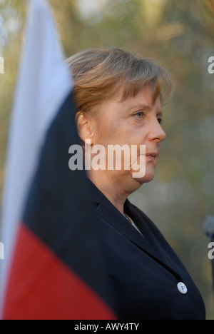 Angela Merkel and Germany flag Stock Photo - Alamy