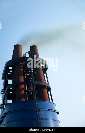 Smoke funnel of ship Stock Photo - Alamy