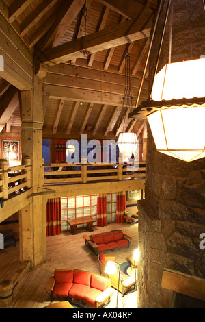 Interior shot of Timberline Lodge Mt Hood Oregon Stock Photo - Alamy