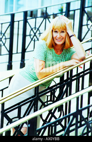 Actress Carol Cleveland who played all the female roles in the tv ...