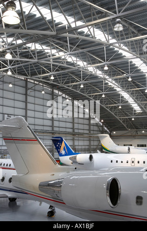 Hangar interior at the TAG Farnborough Airport Stock Photo - Alamy