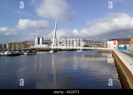 SAIL BRIDGE, WILKINSON EYRE, SWANSEA, UNITED KINGDOM Stock Photo - Alamy