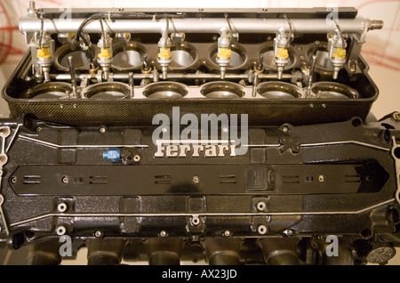 Ferrari engine blocks Ferrari Galleria Maranello Italy Stock Photo - Alamy