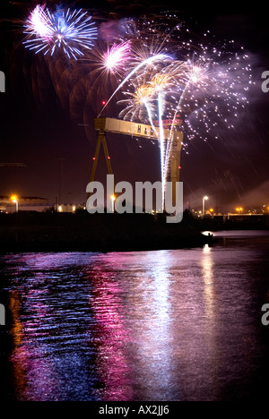 Fireworks Display at the Odyssey Arena, Belfast, Northern Ireland Stock ...