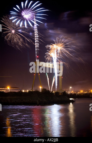 Fireworks Display at the Odyssey Arena, Belfast, Northern Ireland Stock ...