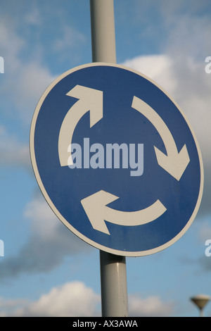 Mini Roundabout sign Stock Photo - Alamy