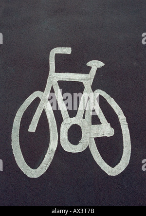 Road sign for the cycle path Stock Photo - Alamy