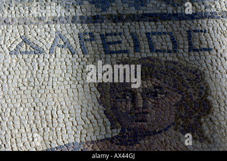 gladiator mosaic kourio curium kourion cyprus roman archaeological site ...