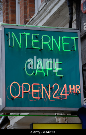 internet cafe sign Stock Photo - Alamy