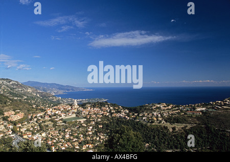 AERIAL VIEW. Trophy of Augustus, roman monument built circa 6 BC. La ...
