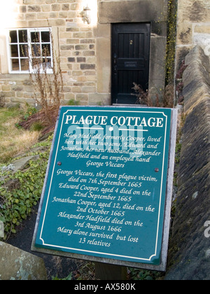 Plague cottage of Mary Hadfield, Eyam, Derbyshire, England, UK Stock ...
