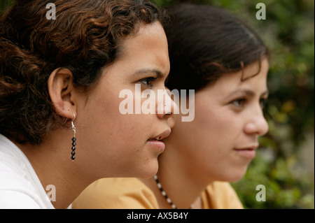 Two young women, Asuncion, Paraguay, South America Stock Photo - Alamy