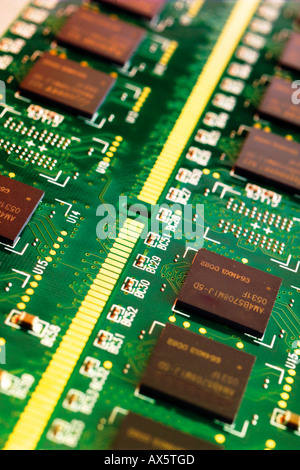 Computer memory chip , Close-up, Studio shot, white background Stock ...