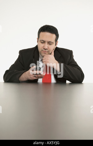 businessman reading a text message Stock Photo - Alamy