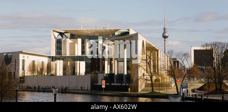 Rear of the Bundeskanzleramt (Chancellor's Office) building, Berlin ...
