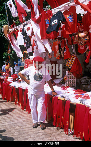 Running of bulls through streets of Pamplona,Spain Stock Photo - Alamy