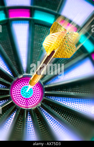Darts are flying towards the dart board in a pub Stock Photo - Alamy