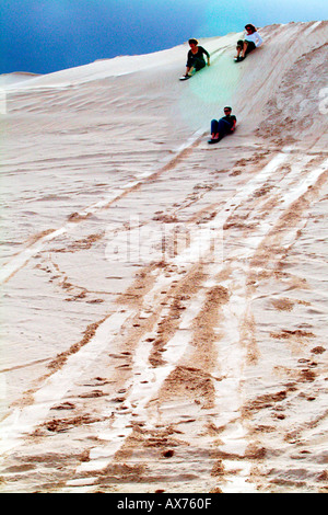 Sandboarding on the lancelin dunes Western Australia Stock Photo - Alamy