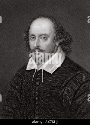 WILLIAM SHAKESPEARE in the Martin Droeshout engraving used in the First ...