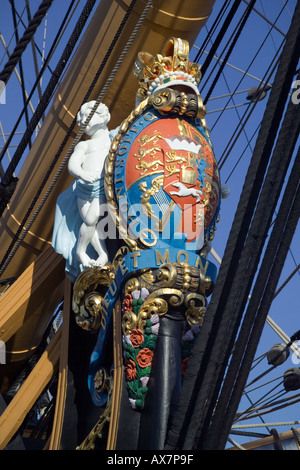 Nelson Figure head Portsmouth HMS Victory Museum Stock Photo - Alamy