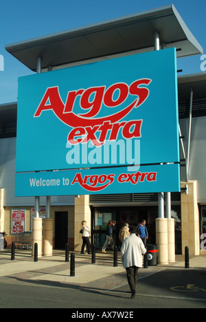 Exterior view of the main entrance of an Argos Extra store, Victoria ...