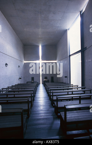 Interior view of the Church of the Light, Osaka, Japan by Tadao Ando ...