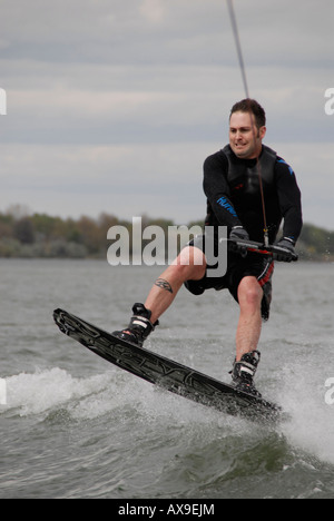 Wake boarding on the Columbia River Stock Photo - Alamy