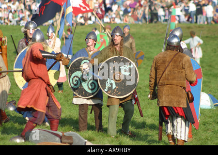 normans saxons infantry fighting battle medieval battlefield of ...