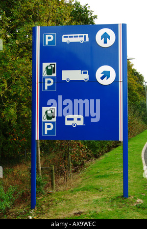 Motorway Service Station Signs Stock Photo - Alamy