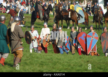normans saxons infantry fighting battle medieval battlefield of ...