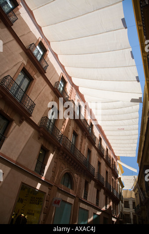 Canopies for shading the streets during summertime, Seville, Spain ...