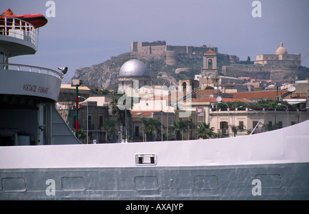 Port and harbour [harbor] of Milazzo in the Province of Messina, Sicily ...