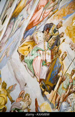 Details of the fresco and in secco painting by Vasari and Zuccari ...