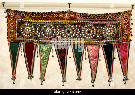 Indian Crafts shisha mirror work patchwork fabric Stock Photo - Alamy