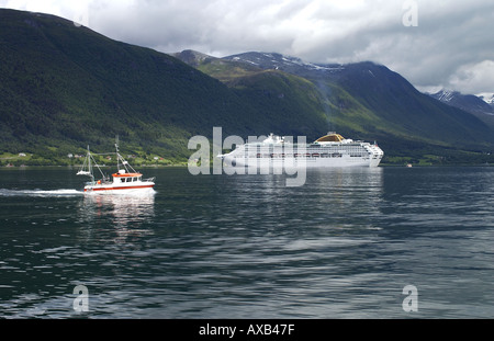 P O Ship Adonia Berthed at Andalsnes Norway Stock Photo - Alamy