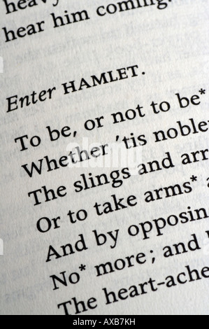 Beginning of most famous soliloquy from Hamlet, by William Shakespeare ...