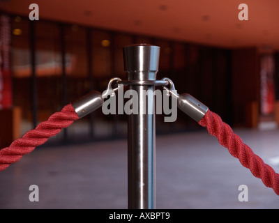 red rope marking restricted access Stock Photo - Alamy