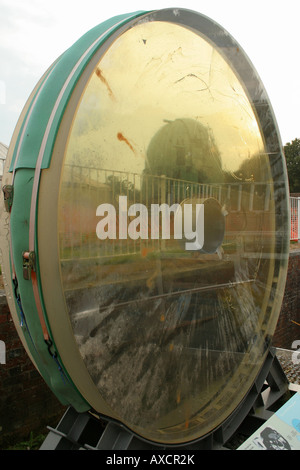 Mirror glass of the Isaac Newton Telescope in Herstmonceux Stock Photo ...