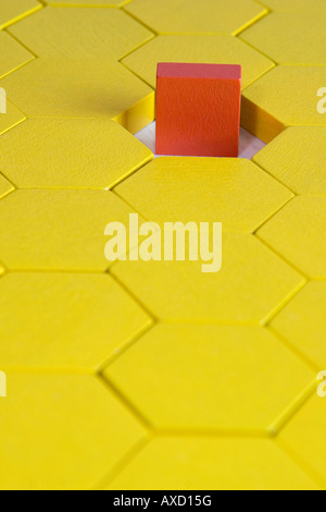 Trapezoid and Hexagon Math Manipulatives Stock Photo - Alamy