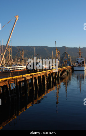 Wooden pier in Santa Barbara shore, California Stock Photo - Alamy