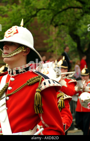 Marching Band of the Kings own Royal Border Regiment Stock Photo - Alamy