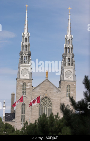 Twin steeples of Notre Dame Cathedral Basilica, Oldest surviving church ...