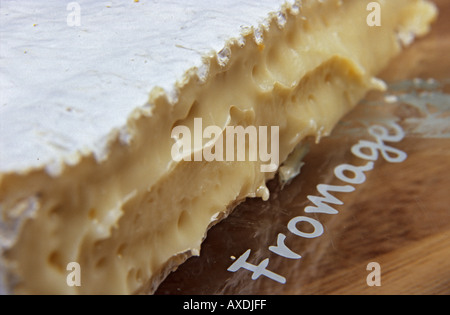 Brie a common French soft cheese from the Ile de France region Stock ...