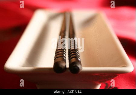 Chopsticks in a formal dinner setting Stock Photo - Alamy