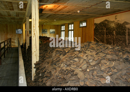 Heap of shoes worn by prisoners in Stutthof Concentration Camp Stock ...