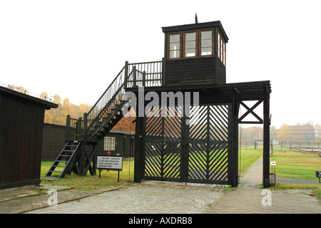 The entrance to the former German concentration camp S S Lager Sylt ...