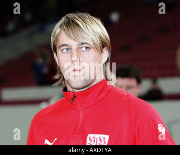 VfB Stuttgart goal keeper Timo Hildebrand holds up the championship ...