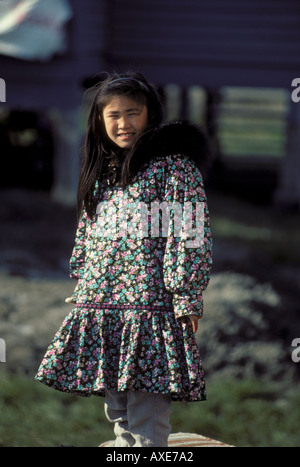 Inupiat Eskimo girl in Traditional Parka Barrow AK Stock Photo - Alamy