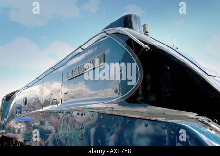 The blue engine of "Mallard" is an iconic steam locomotive designed by ...