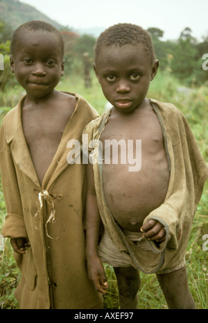Africa Uganda Poor children dressed in rags Stock Photo - Alamy